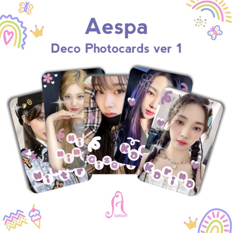 Jual (Reupload) Aespa Deco/Unoff Photocard Ver 1 Satu Set | Shopee Indonesia