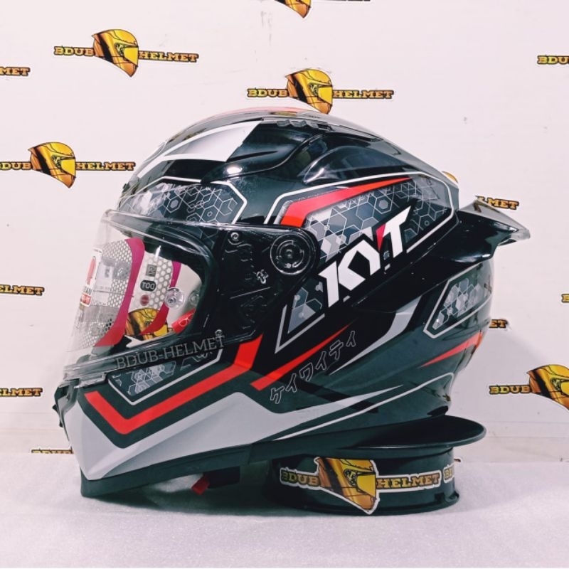 Jual Helm Kyt Striker #2 White puxia paket ganteng | Shopee Indonesia