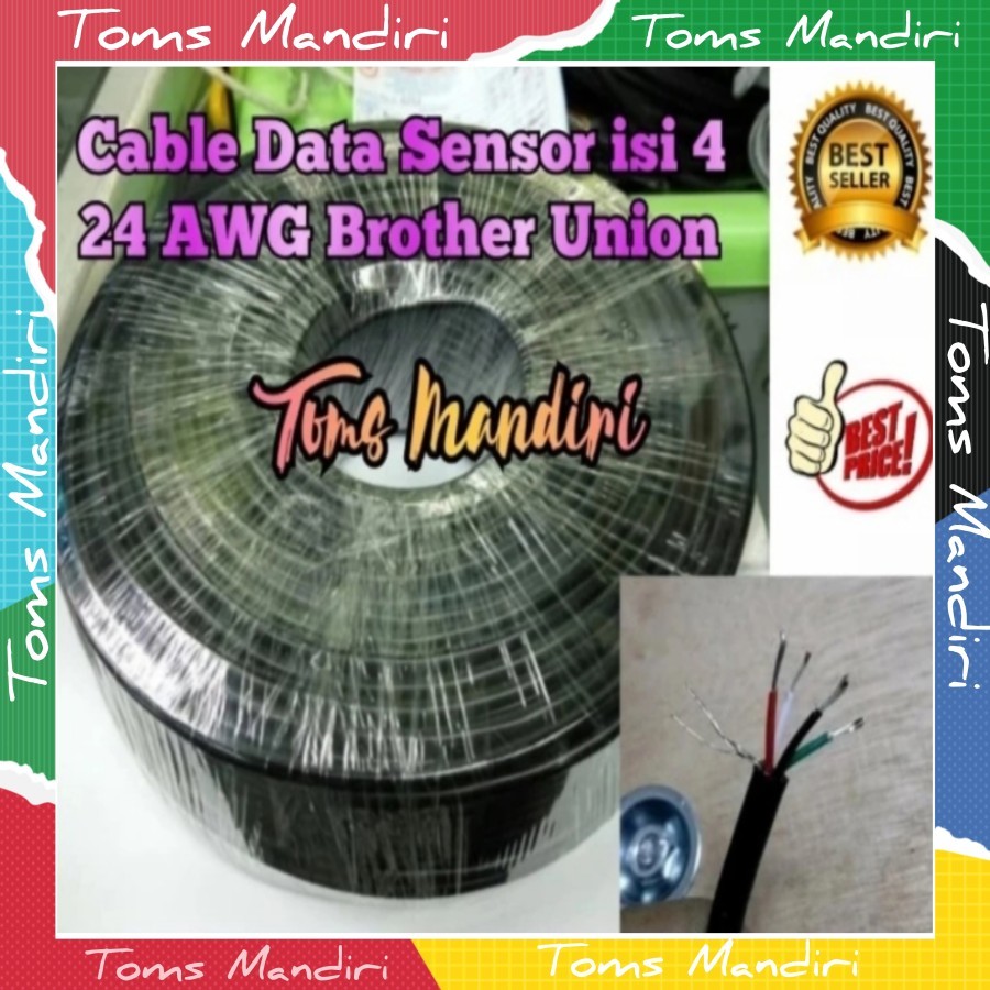 Jual Kabel Data Sensor isi 4 Serabut 24 AWG Brother Union 100 Meter ...