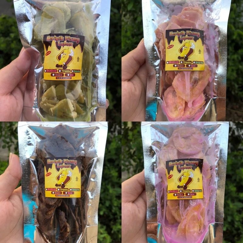 Jual KERIPIK PISANG LUMER //CEMILAN CRUNCHY //BANANA CHIP COKLAT LUMER ...