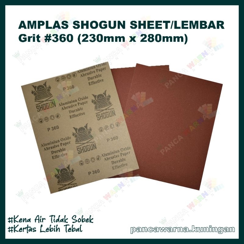 Jual AMPLAS SHOGUN MERAH SHEET/LEMBAR - Grit 80 , 100 , 120 , 150 , 180 ...
