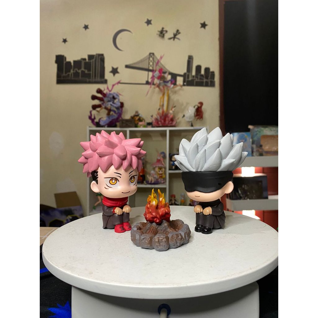 Jual Action Figure Jujutsu Kaisen Gojou Satoru Itadori Yuji Box Duduk ...