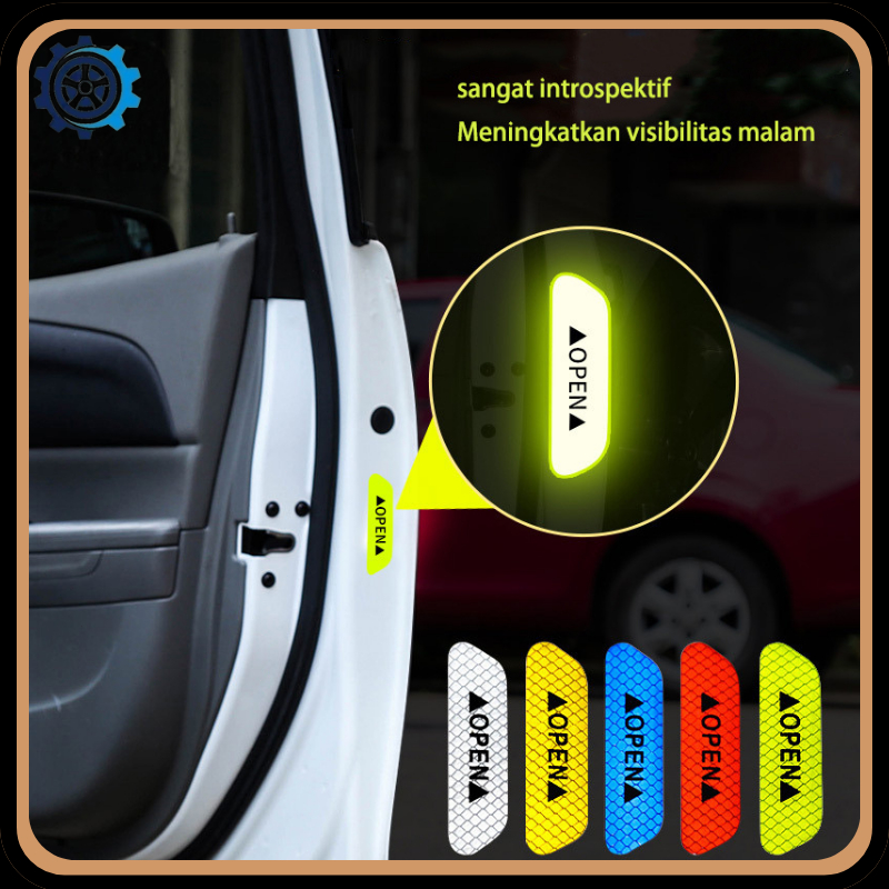 Jual 1PC Stiker Reflector Pintu Mobil mengemudi keselamatan Sign ...