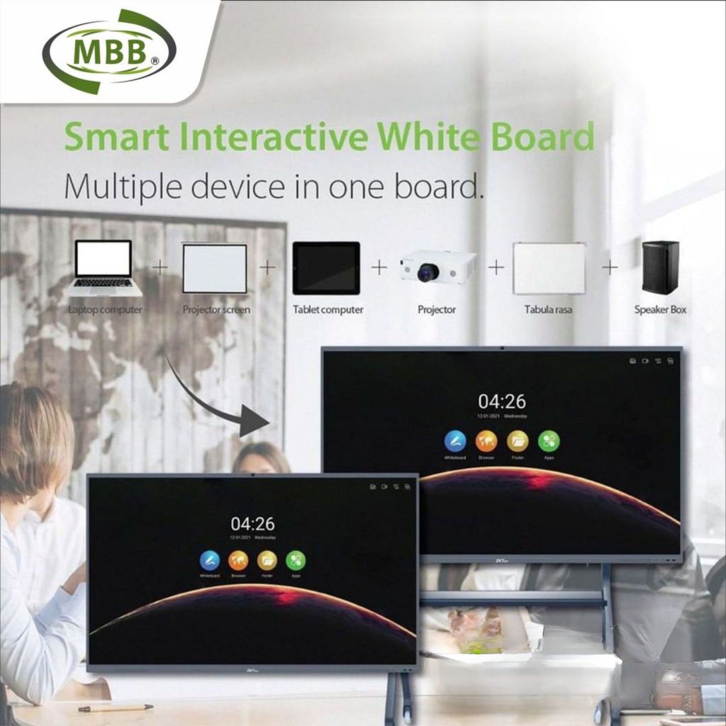 Jual Interactive Whiteboard Papan Tulis Digital Interaktif Android Windows Flat Panel MBB IWB-65 ...