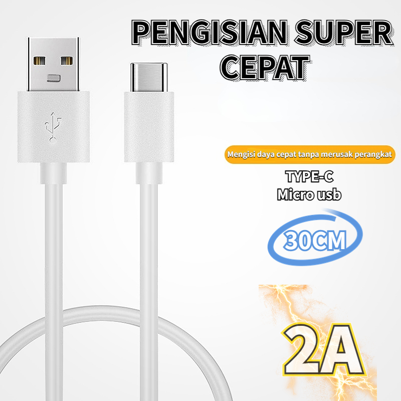 Jual Kabel Data USB Micro TYPE-C Fast Charging 1A/2A kabel data FOR IP ...