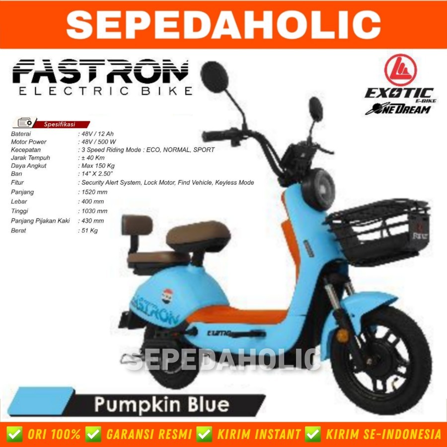 Jual Sepeda Listrik EXOTIC FASTRON By Pacific Electric E Bike 500 Watt ...