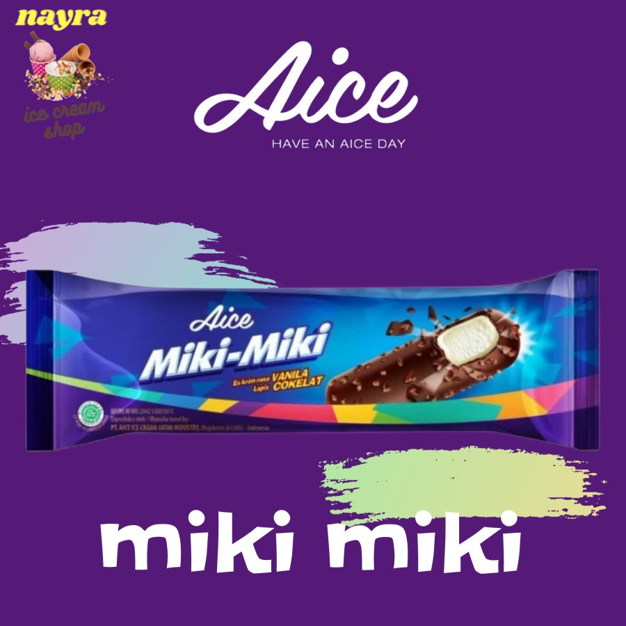Jual Aice Miki Miki Vanila Coklat Stick Double Choco Es Krim | Shopee ...