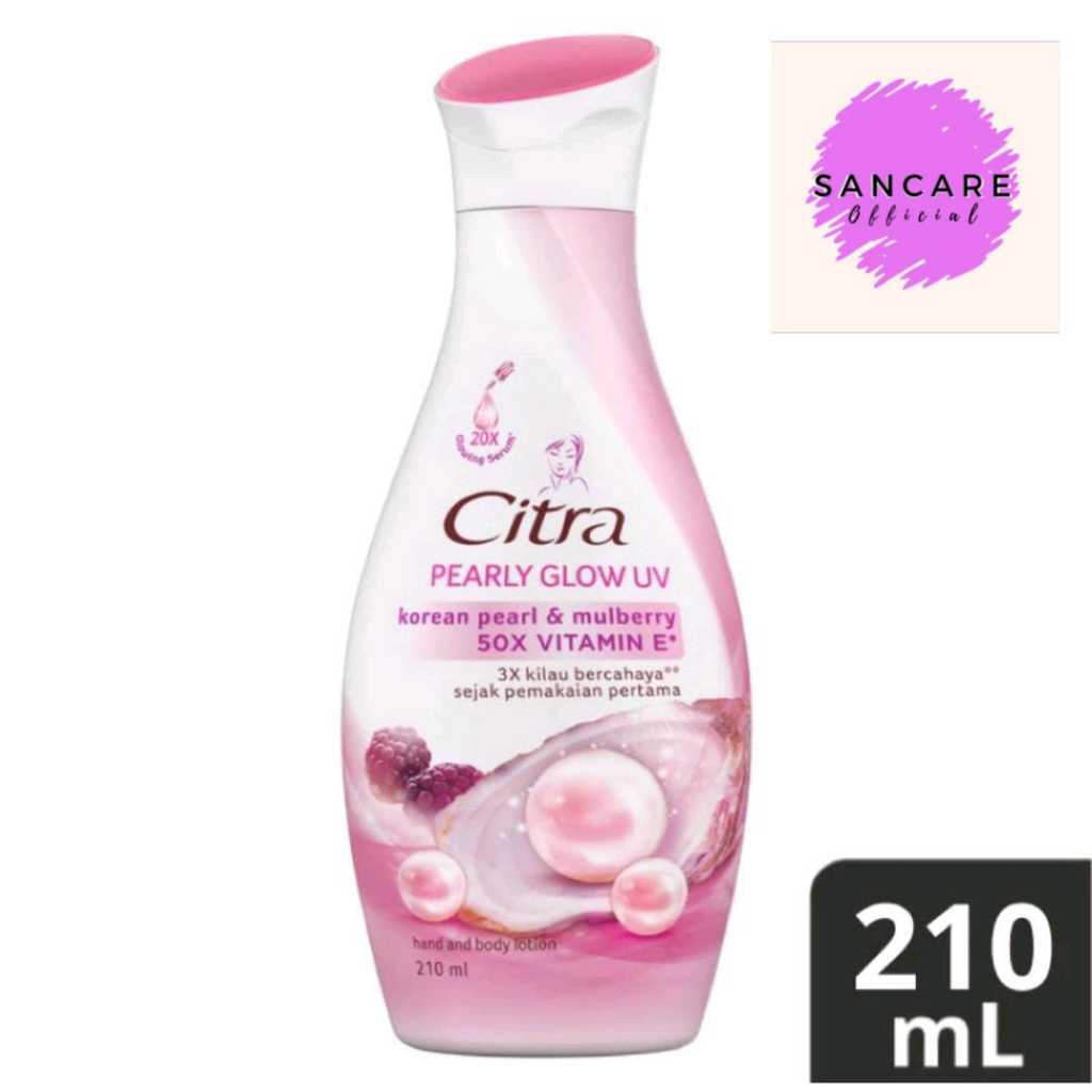 Jual CITRA PEARLY GLOW UV HAND AND BODY LOTION 210ML | Shopee Indonesia