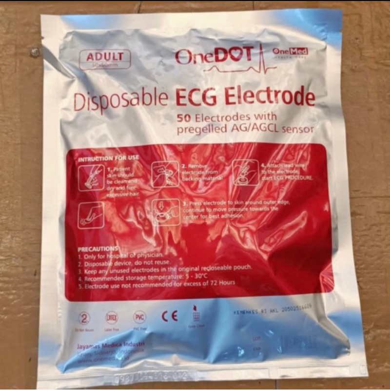 Jual onedot ECG Electrode isi 50 Electroda onedot elektroda pad ECG pad ...