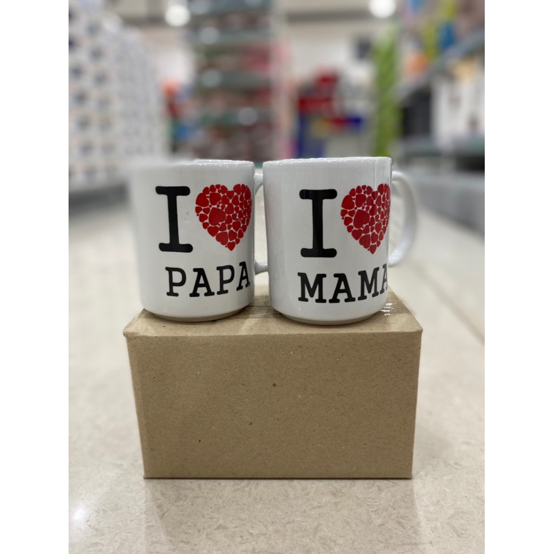 Jual HOMECO - Mug Corel Papa Mama Set | Shopee Indonesia