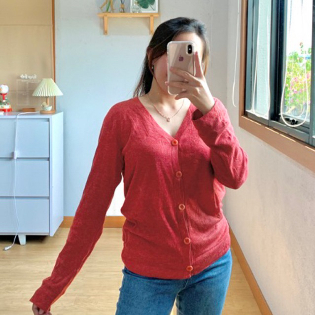 Jual Cardigan Merah (Preloved) | Shopee Indonesia