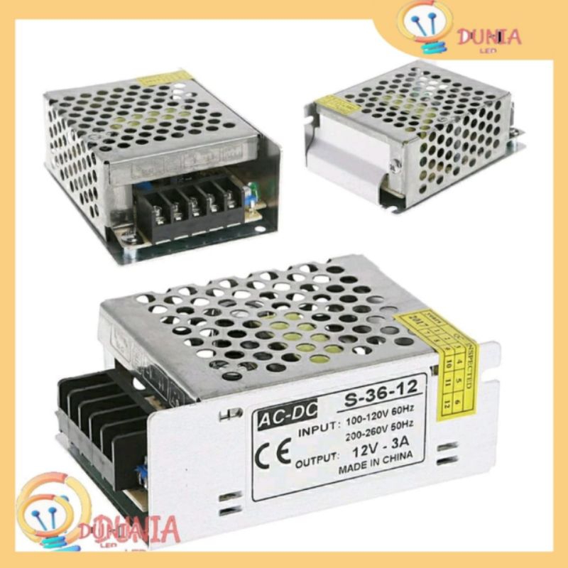 Jual Power Supply Adaptor Switching Trafo LED Strip 12V 3A / 12V 5A | Shopee Indonesia