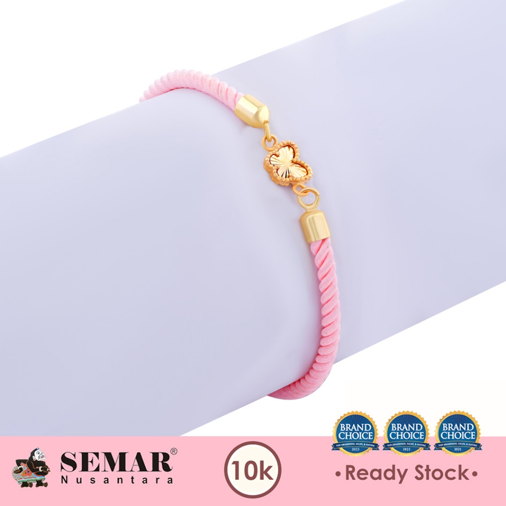 Jual Gelang Tali Emas Anya Butterfly Gold 10K Semar Nusantara | Shopee ...