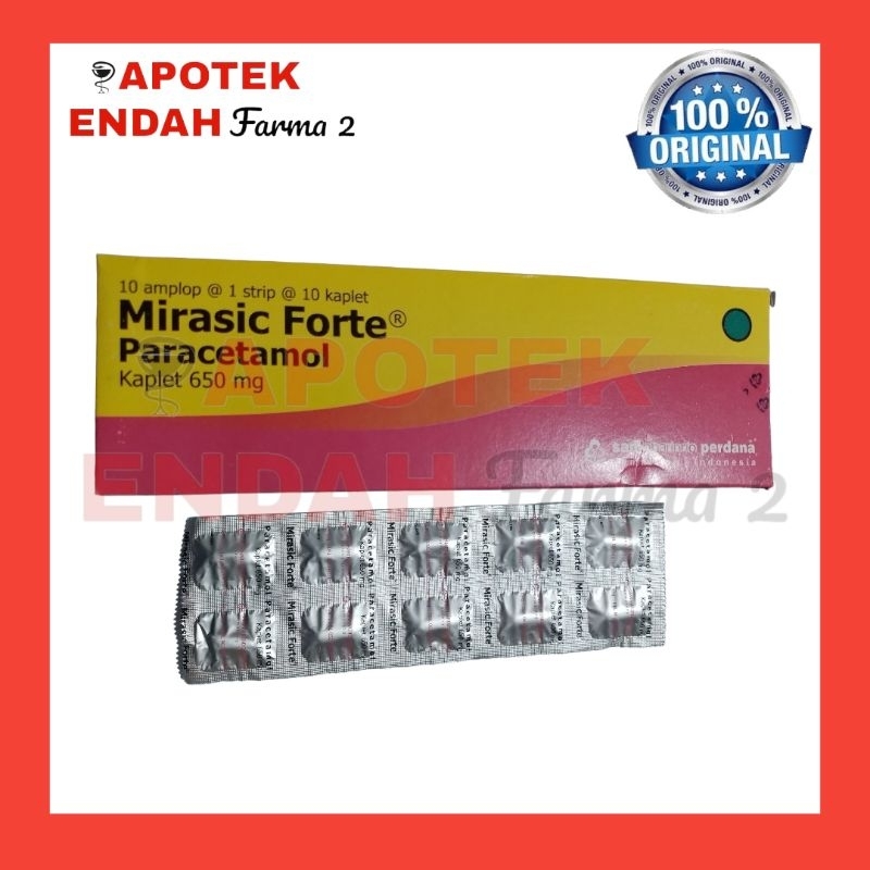 Jual MIRASIC FORTE 650MG TABLET PERBOX untuk demam & nyeri | Shopee ...