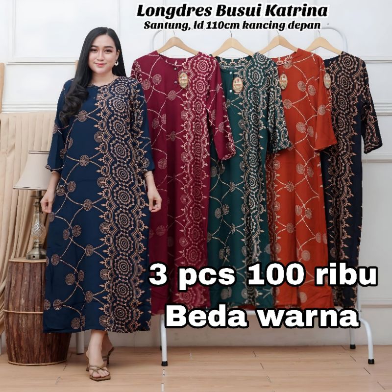 Jual Paket Daster isi 3 100k dapat 3 motif Manis daster lengan panjang ...