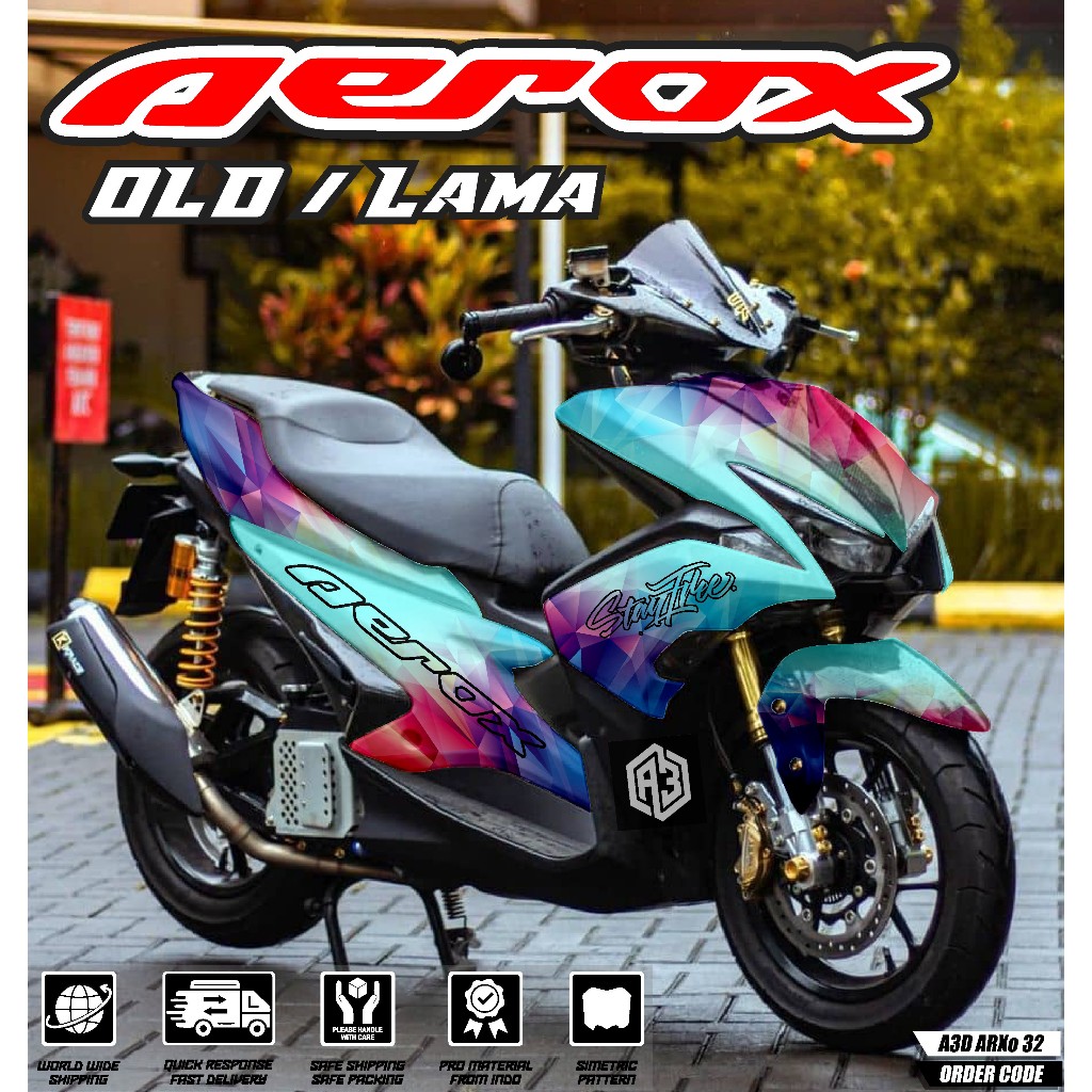 Jual (C0D) Sticker Decal Aerox Lama Full Body Custom Dekal Stiker Aerox ...