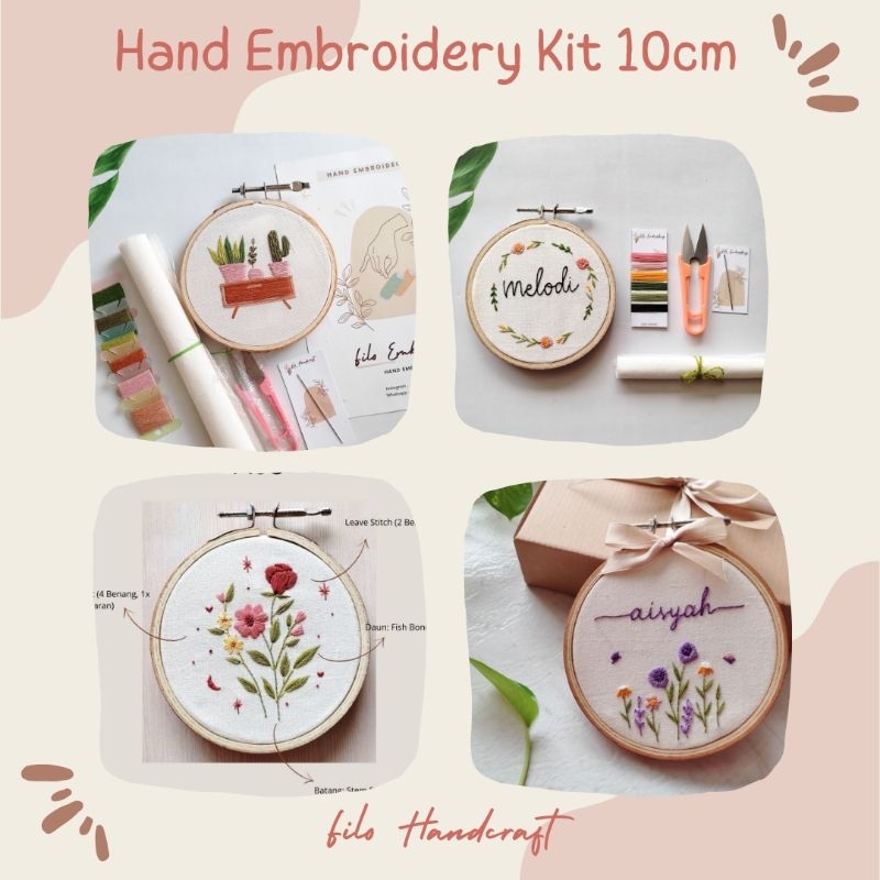 Jual Embroidery Kit/ Paket Menyulam Hoop 10cm | Shopee Indonesia