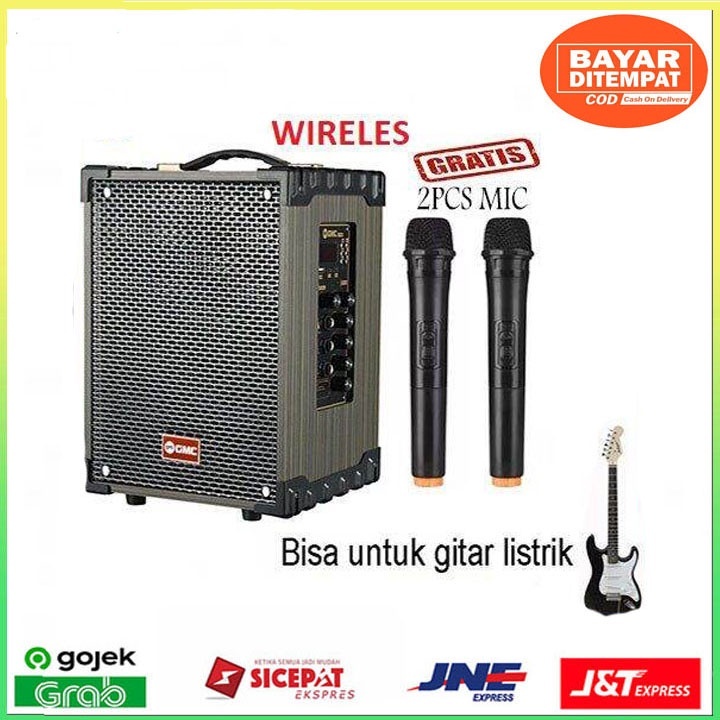 Jual Speaker GMC 899P Portable bluetooth free 2 mic wireles | Shopee ...