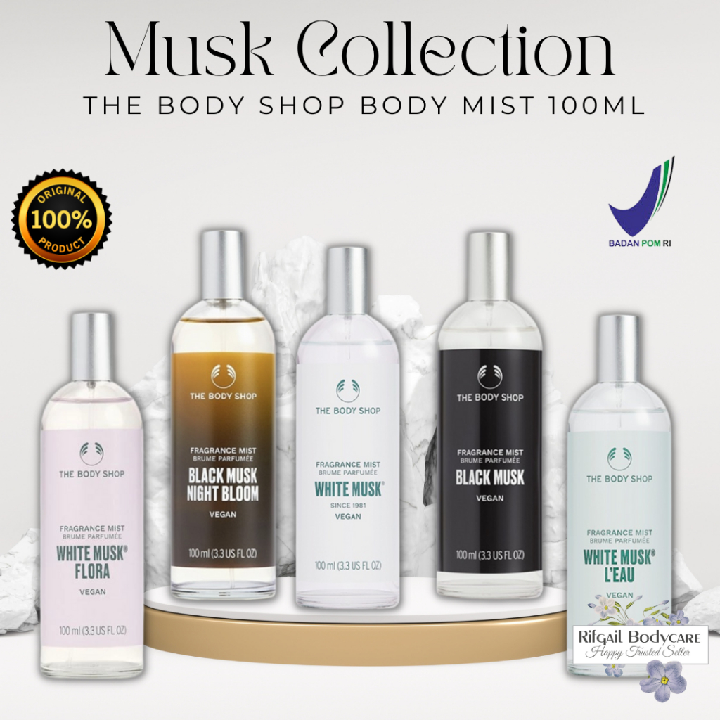 Jual The Body Shop MUSK COLLECTION Body Mist 100ml (Black Musk, White ...