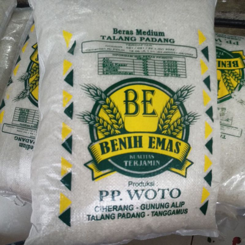 Jual beras talang padang, metro merek be dan hk 5kg | Shopee Indonesia