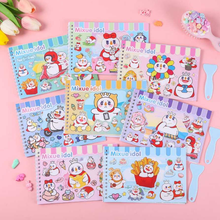 Jual SCRAPBOOK MIXUE/STIKER BUKU SPIRAL KARAKTER MIXUE CUTE / STICKER ...