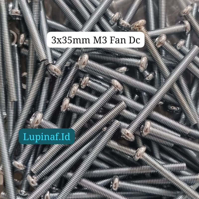 Jual BAUT + MUR 3X35MM 3.5CM BAUT FAN DC JP M3 X 35MM | Shopee Indonesia
