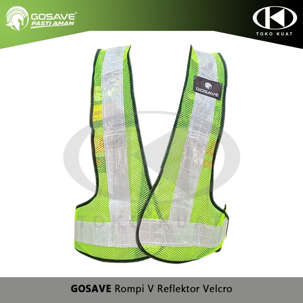 Jual Gosave rompi safety provek model V hijau | Shopee Indonesia