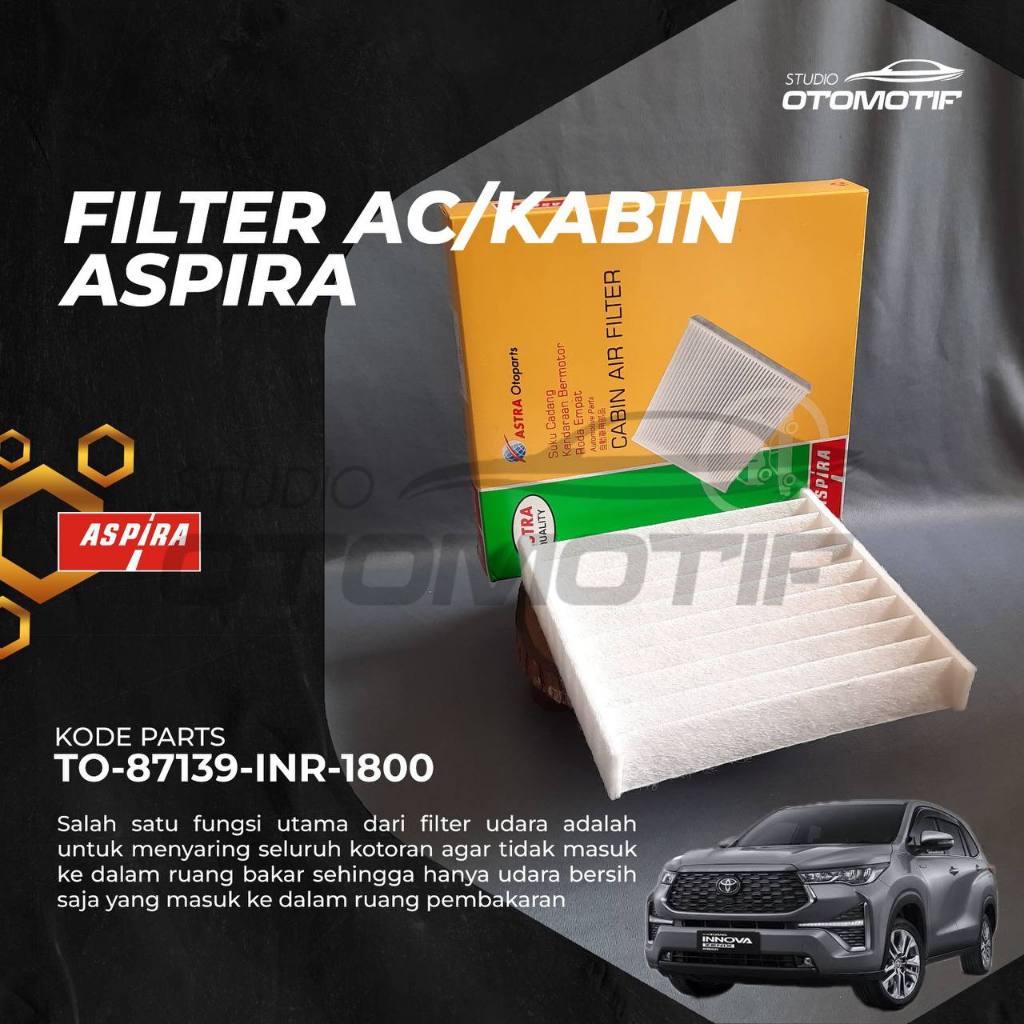 Jual ASPIRA FILTER AC Innova Zenix FILTER KABIN TO-87139-INR | Shopee ...