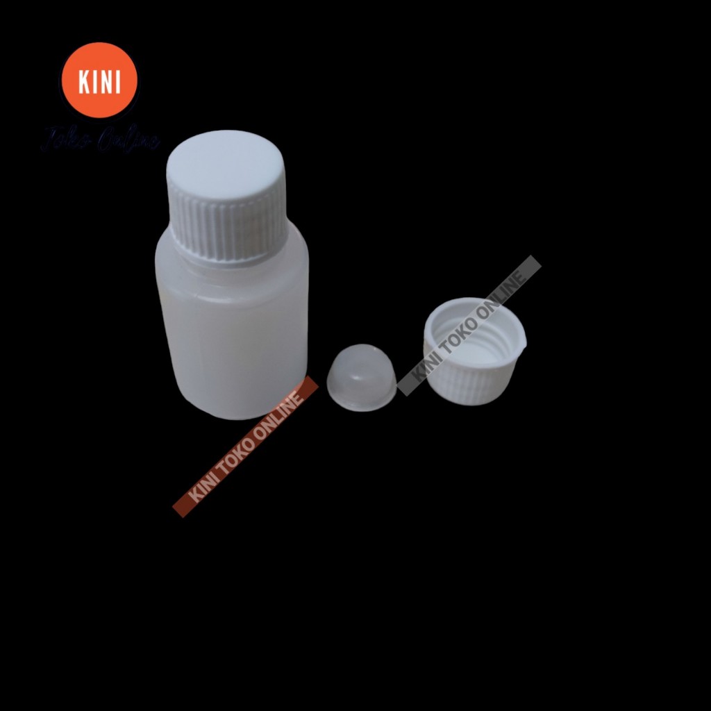 Jual Botol 15 ml Hdpe Derat tutup sumbat putih natural merah biru drat ...