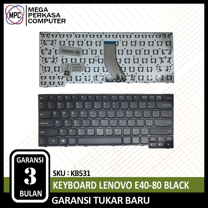 Jual Keyboard Lenovo Ideapad E40-70 E40-30 E40-45 E40-80 E40-81 E41-70 - Hitam | Shopee Indonesia