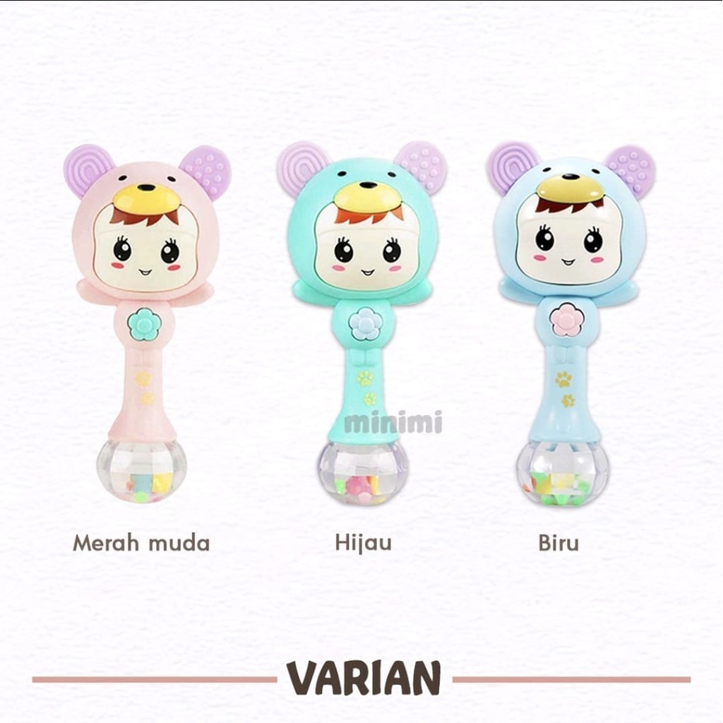 Jual MAINAN STIK RATTLE BAYI - RATLE STICK BABY Mainan Melatih Pegangan ...