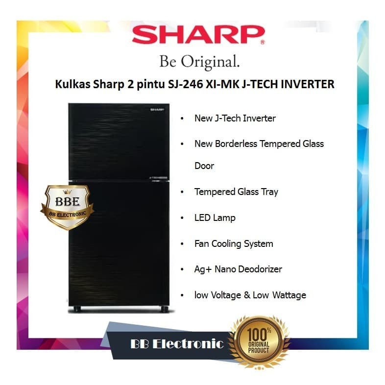 Jual Kulkas Sharp 2 pintu SJ-246 XI-MK J-TECH INVERTER | Shopee Indonesia