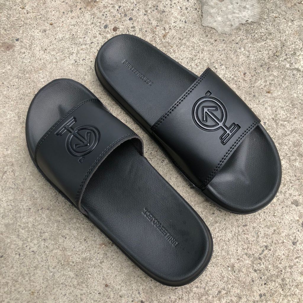 Jual Brulee Project - Sandal Slide - Black | Shopee Indonesia