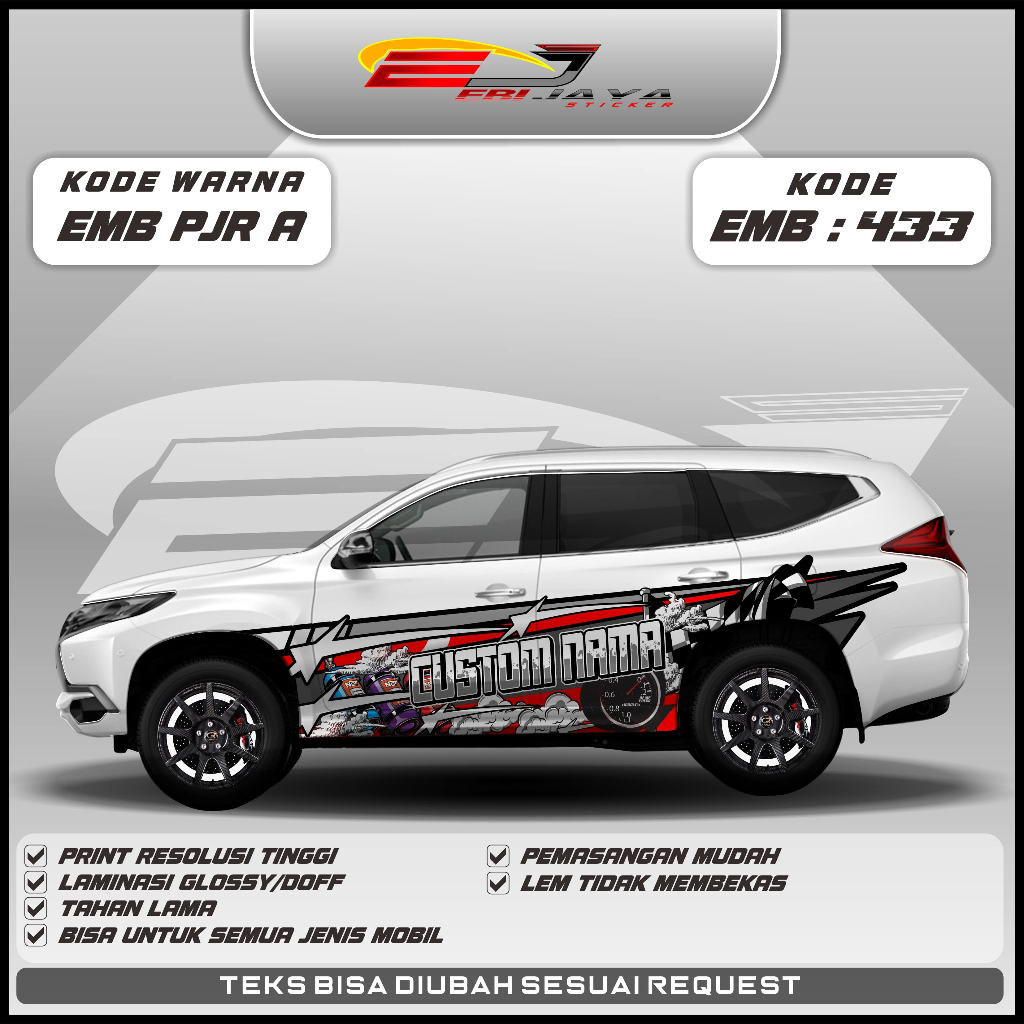 Jual STICKER MOBIL UPDATE DESAIN THAILOOK VIRAL-STIKER DECAL MOBIL SIAP ...