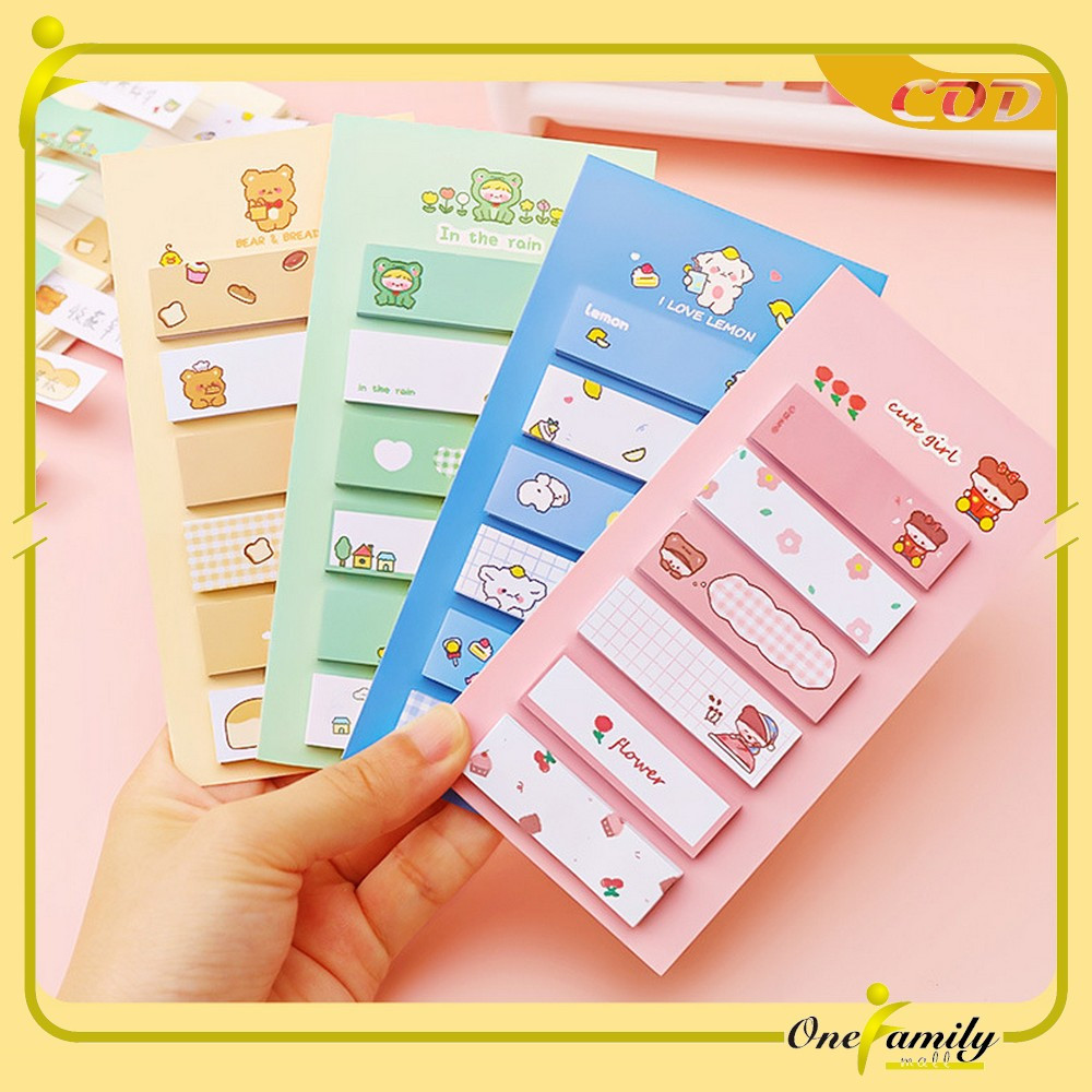 Jual ONE-A79 Sticky Note 6 Baris 120 Lembar Karakter Lucu / Kertas Memo ...