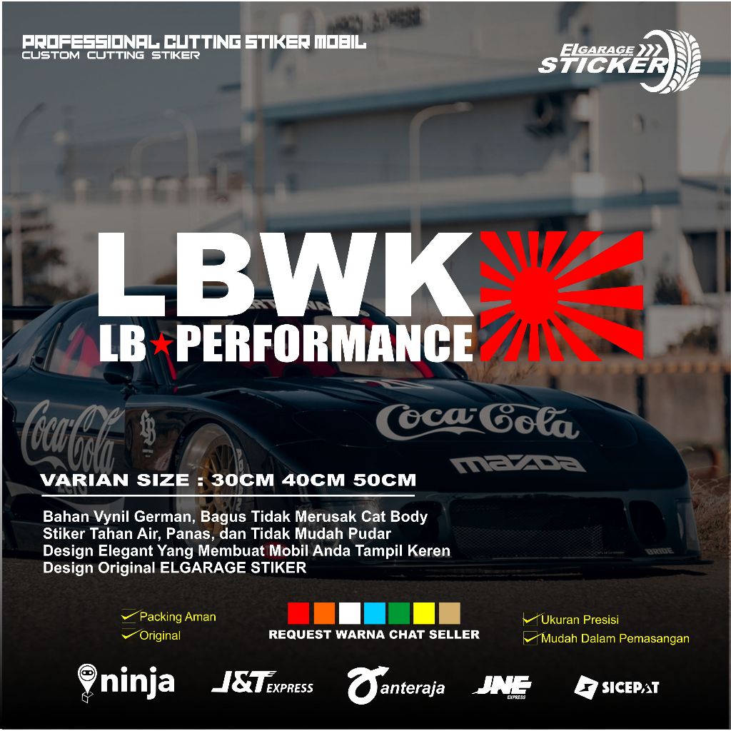 Jual stiker kaca mobil cutting stiker lbwk liberty walk stiker variasi ...