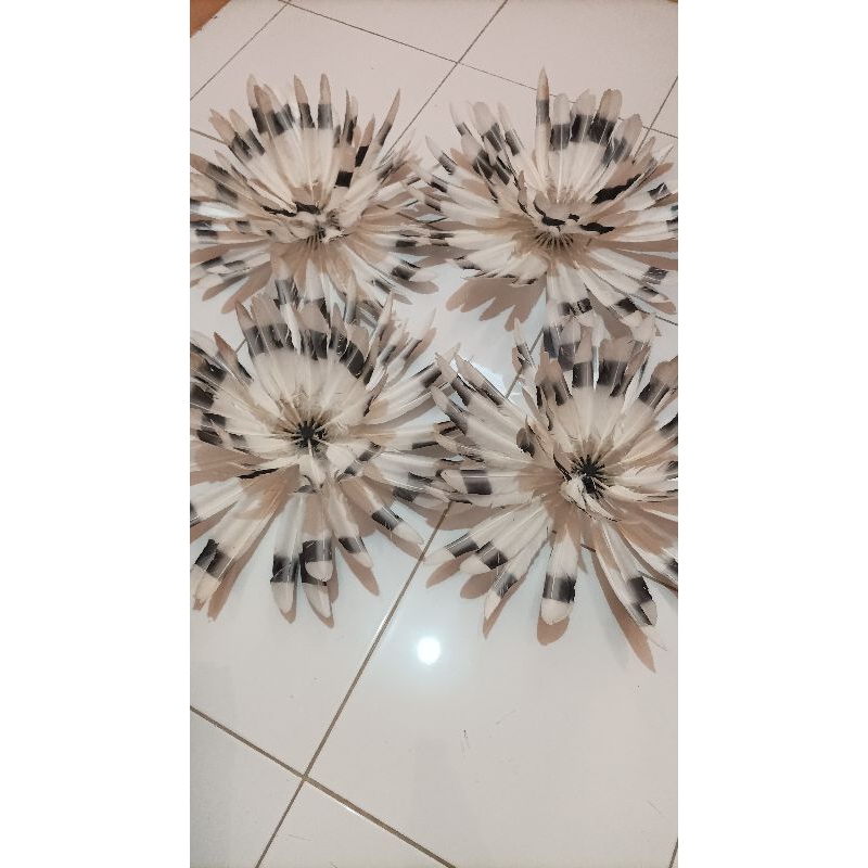 Jual Kirip bulu / Aksesoris tari adat dayak isi 106 helai bulu( Harga ...