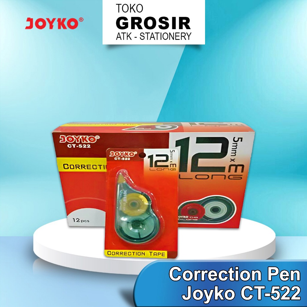 Jual JOYKO - Correction Tape CT-522 5mm x 12m Tipe X Roll - Pcs ...