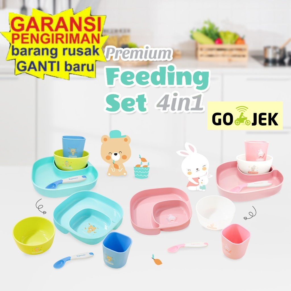 Jual Sugar Baby Premium Feeding Set 4in1/Tempat Makan Bayi/Alat Makan ...