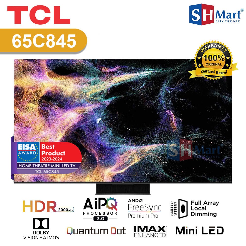 Jual TV TCL MINI LED 65 INCH 65C845 UHD 4K GAME MASTER MINI LED ANDROID ...