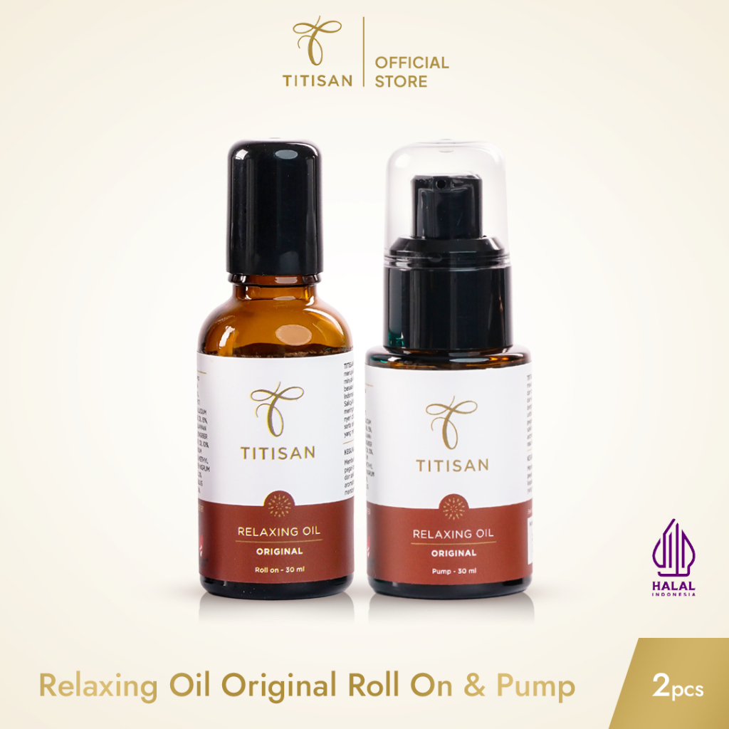 Jual TITISAN RELAXING OIL PUMP 30ML + TITISAN RELAXING OIL ROLL ON 30 ...
