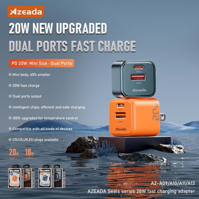 Jual AZEADA Seals Series PD 20W Adapter CN US Plug (AZ-A10) | Shopee ...