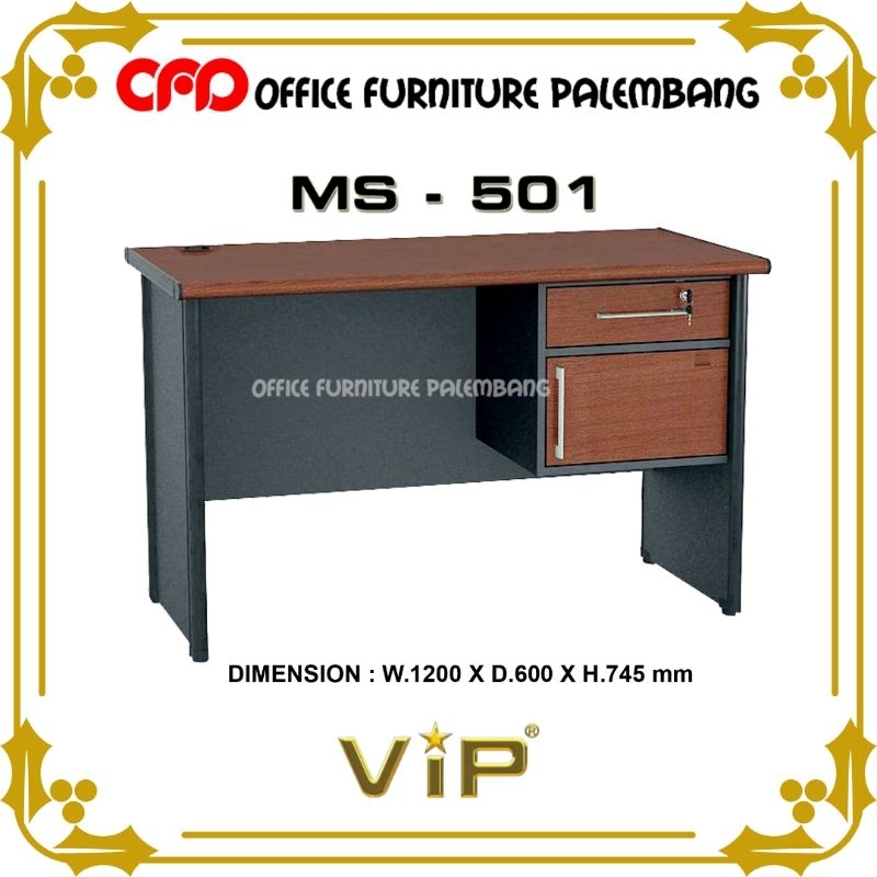 Jual meja kantor vip MS 501 meja tulis 1/2 biro meja kerja staff meja ...