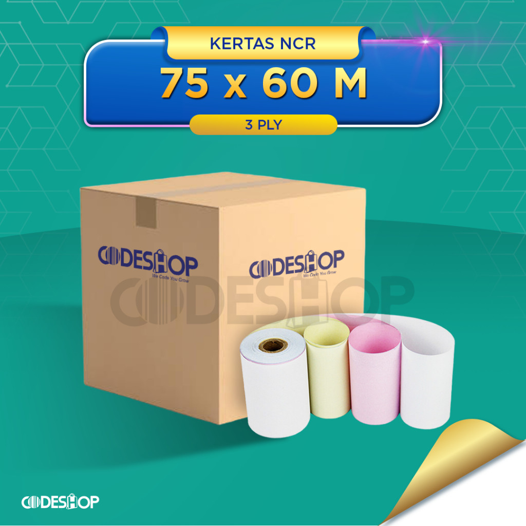 Jual 1 Dus Kertas NCR 75x60 mm Rangkap 3 Printer Kasir Kassen Iware ...