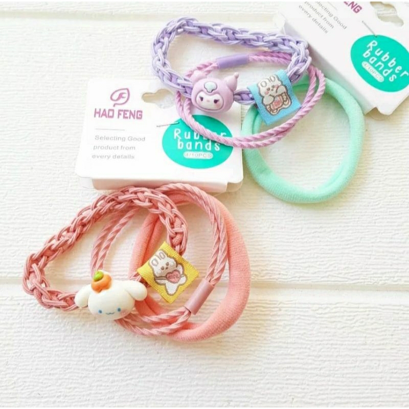 Jual Ikat Rambut Anak Kepang Karet Rambut Karakter Sanrio Kunciran Cute ...