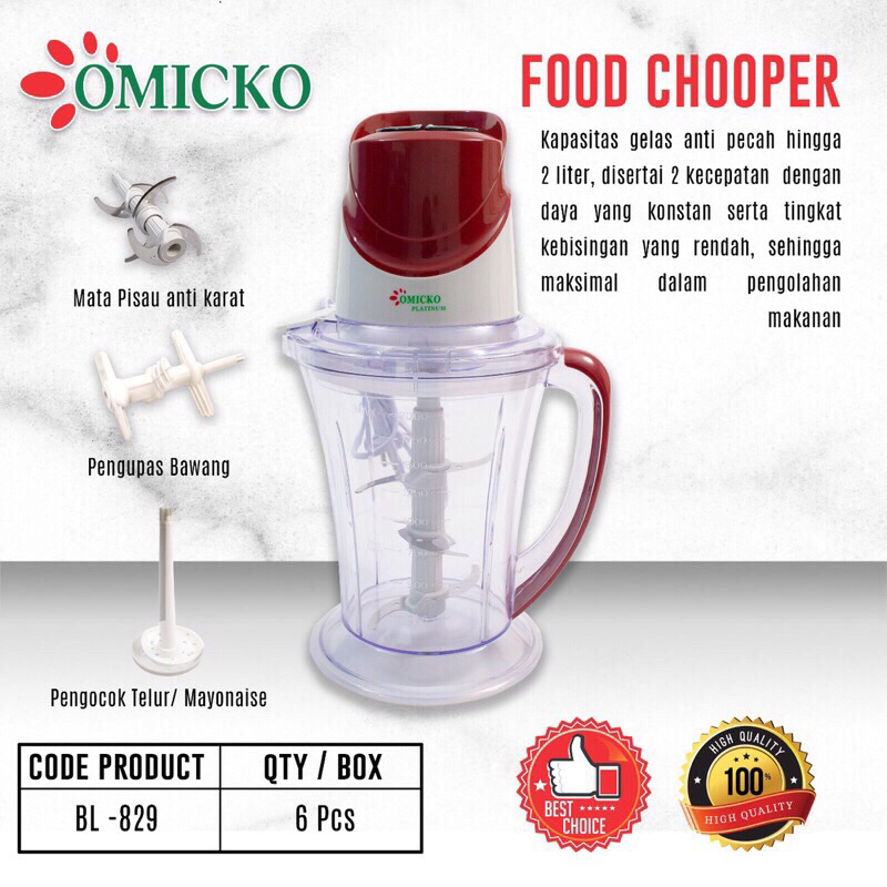 Jual Chopper food omicko 828 / 829 Chooper omicko jamin barang bagus ...