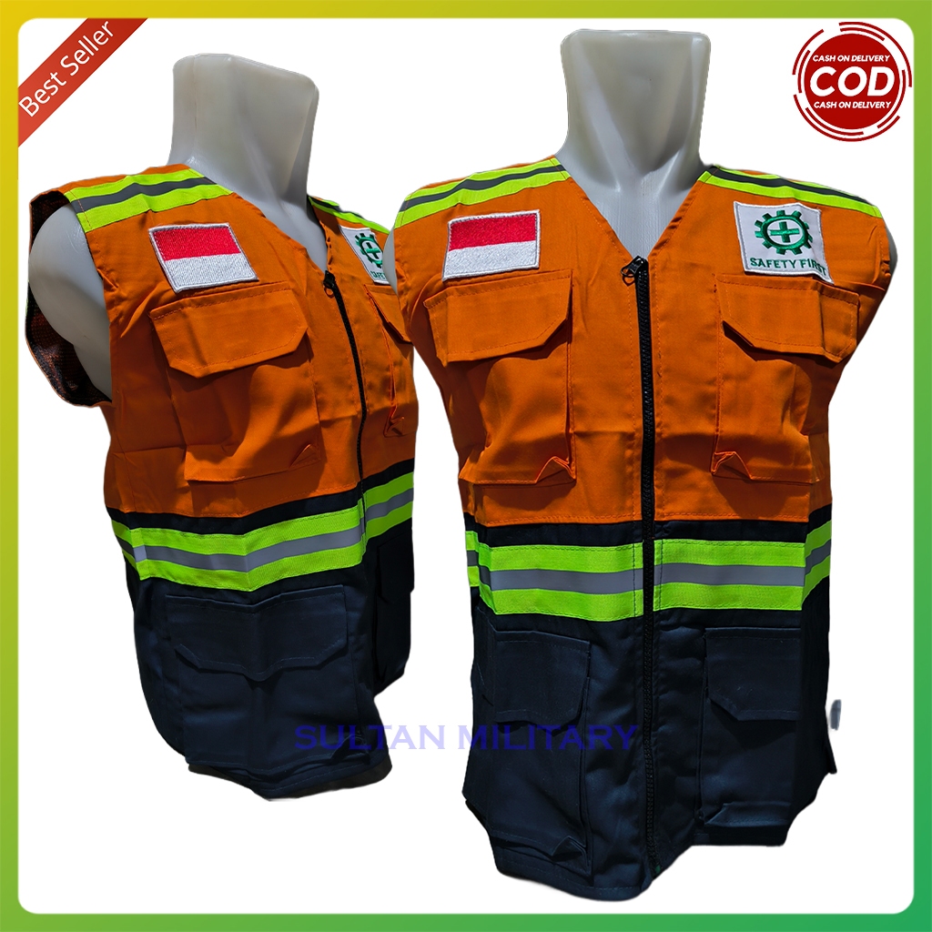 Jual Rompi Safety Bahan American Drill Premium High Quality Terbaru ...