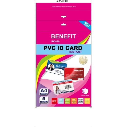 Jual VPVC ID CARD A4 BENEFIT PV-870 isi 5sets | Shopee Indonesia