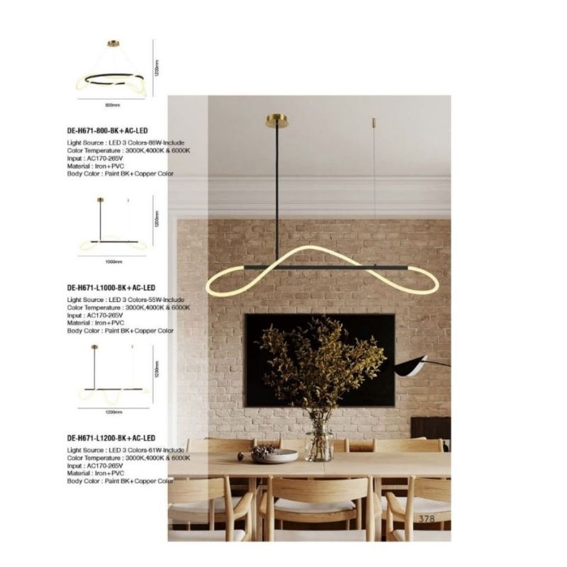 Jual lampu gantung hias modern minimalis / lampu hias modern led ...