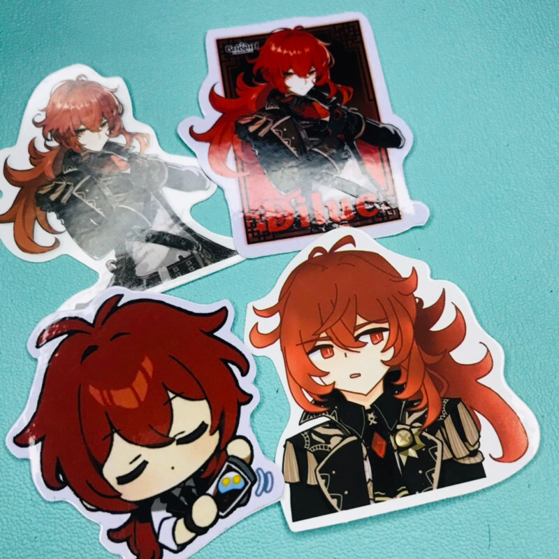 Jual Stiker Diluc Genshin Impact Character Game Sticker Laptop | Shopee ...